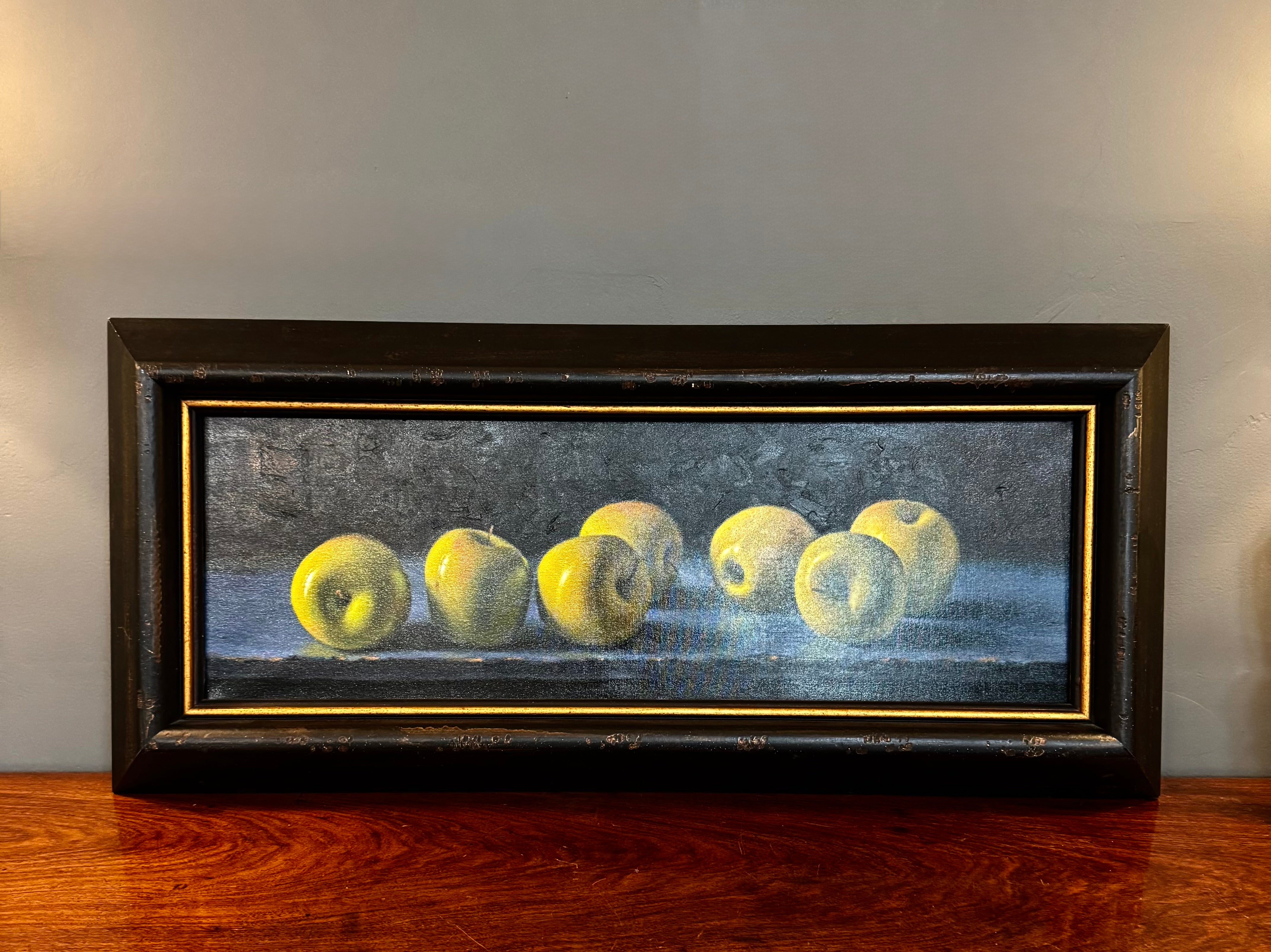 'Golden Apples Still Life' Original Oil